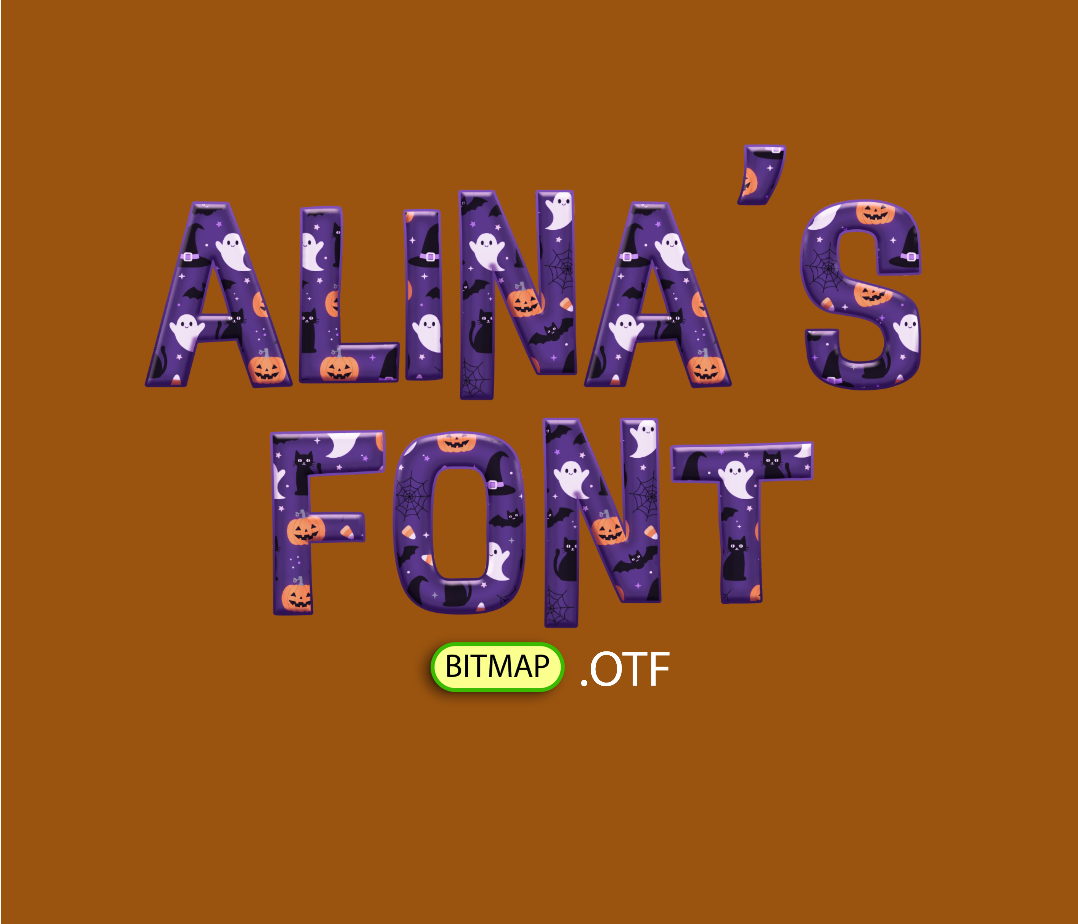 FREE Halloween Pumpkin Ghosts Pattern Font – Alina's Fonts