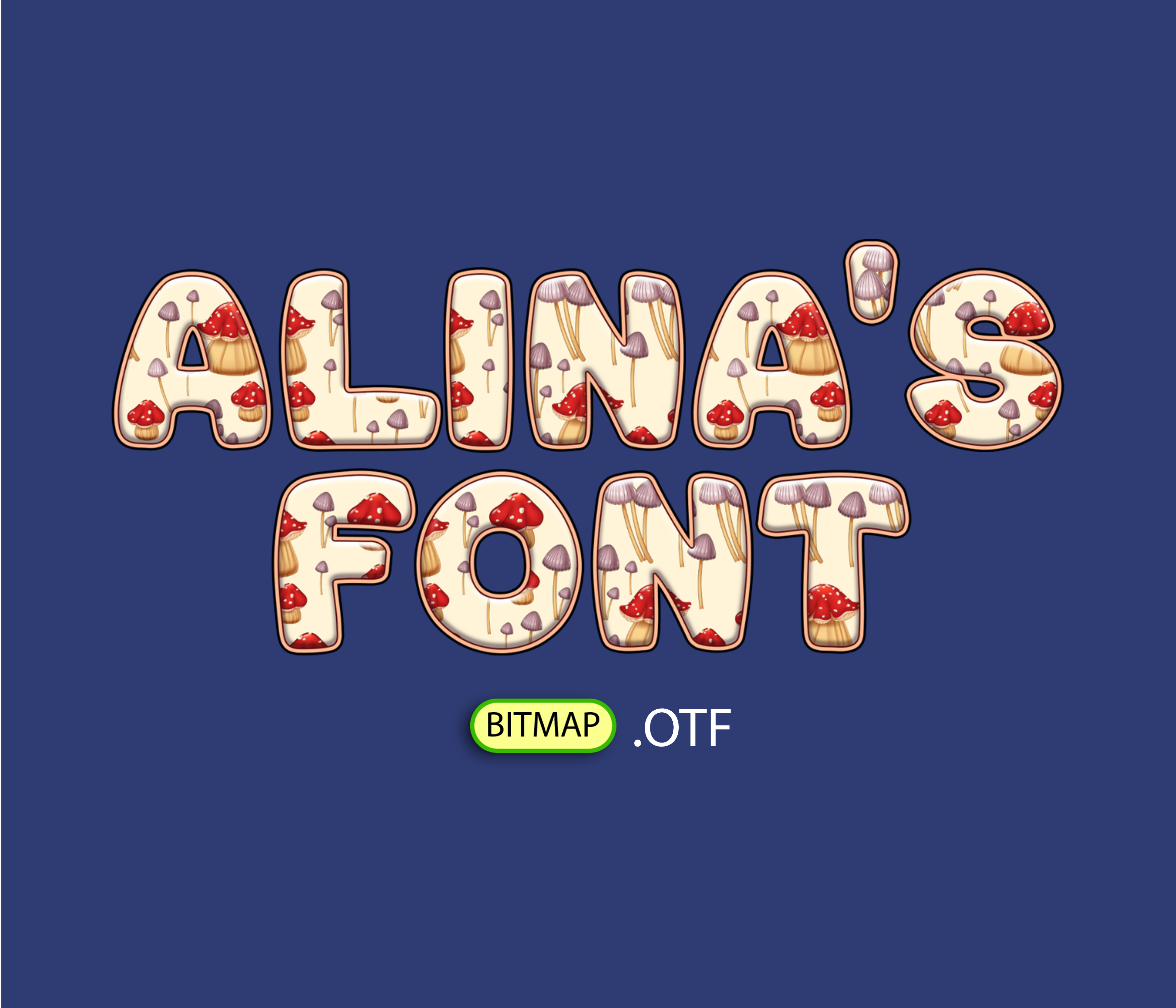 FREE Fungi Woodland Pattern Font – Alina's Fonts